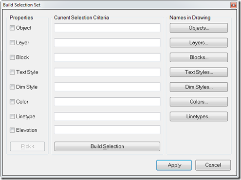 Civil 3D Reminders: Selection Set Utility